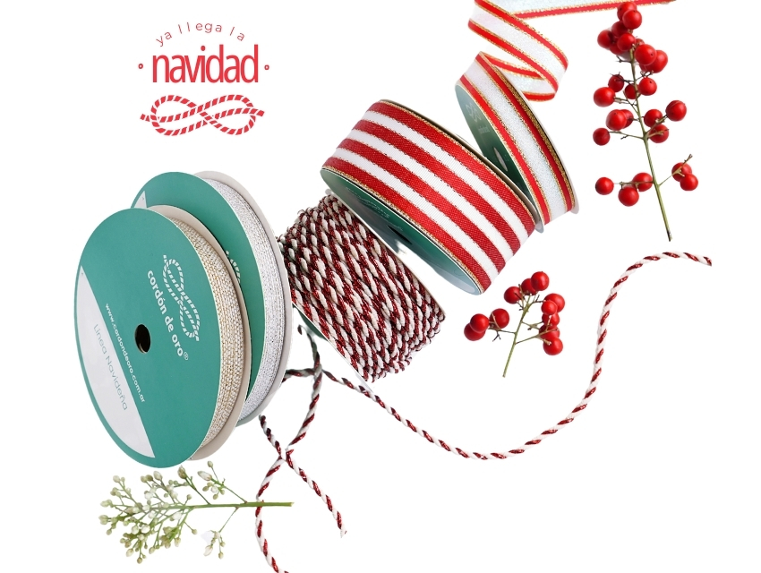 CINTAS DE NAVIDAD DE CORDON DE ORO - Novedades - MAKOR